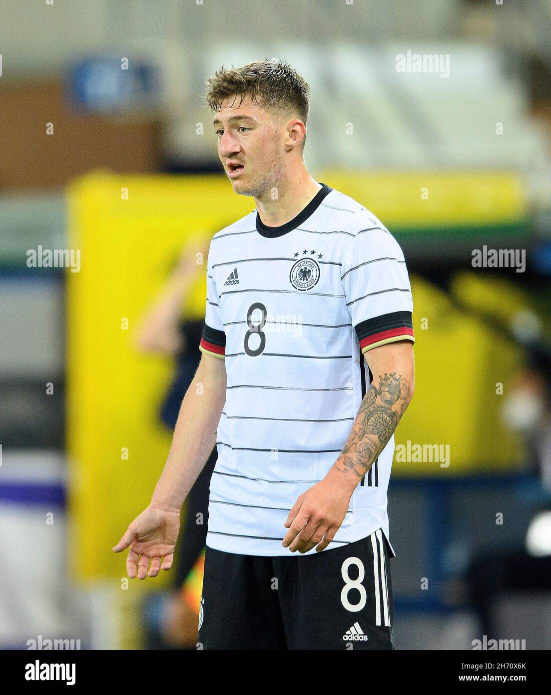 Paderborn, Deutschland. 07th Oct, 2021. Angelo STILLER (GER) gesture ...