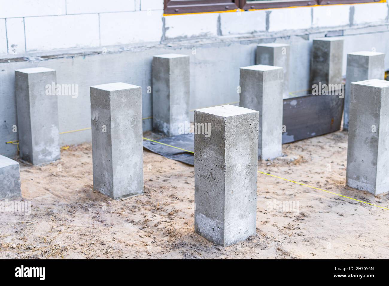 Construction work with a concrete base Stock Photo - Alamy