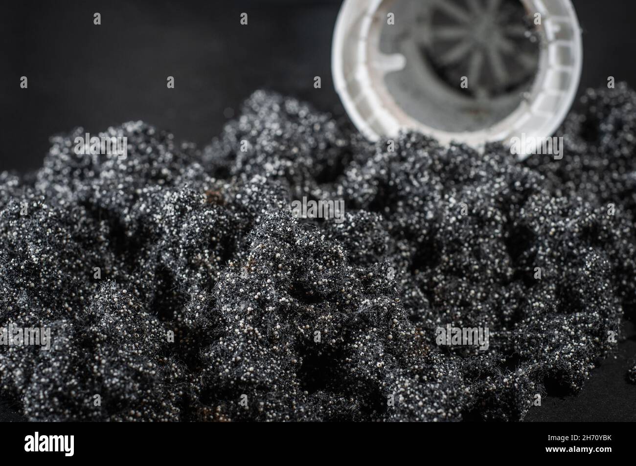 Filter material for water filter against organic pollution Stock Photo ...