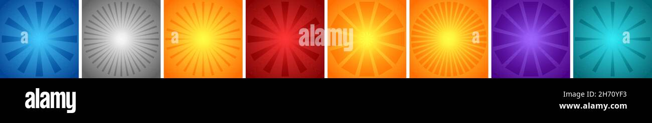 Starburst, sunburst rays, beams. Radial, radiating lines vector - stock ...