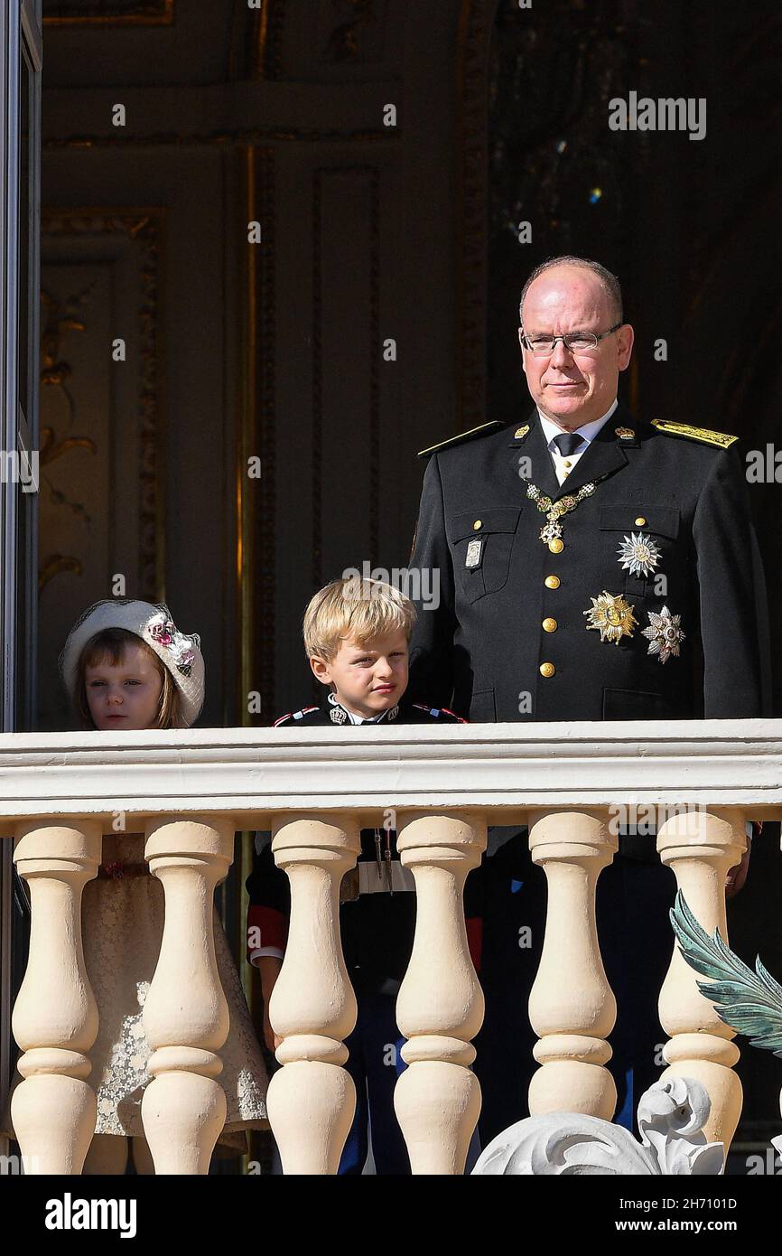 Monaco, France, November 19, 2021, Prince Albert II of Monaco and his ...