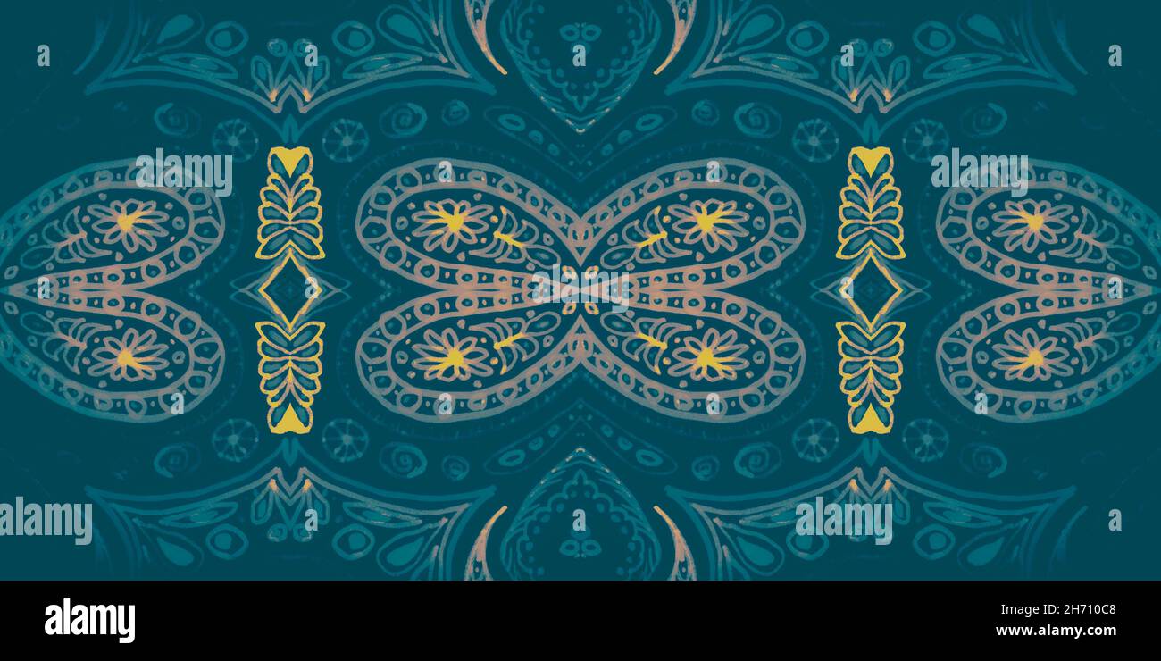Mosaic rug background. Ethnic paisley texture Stock Photo - Alamy