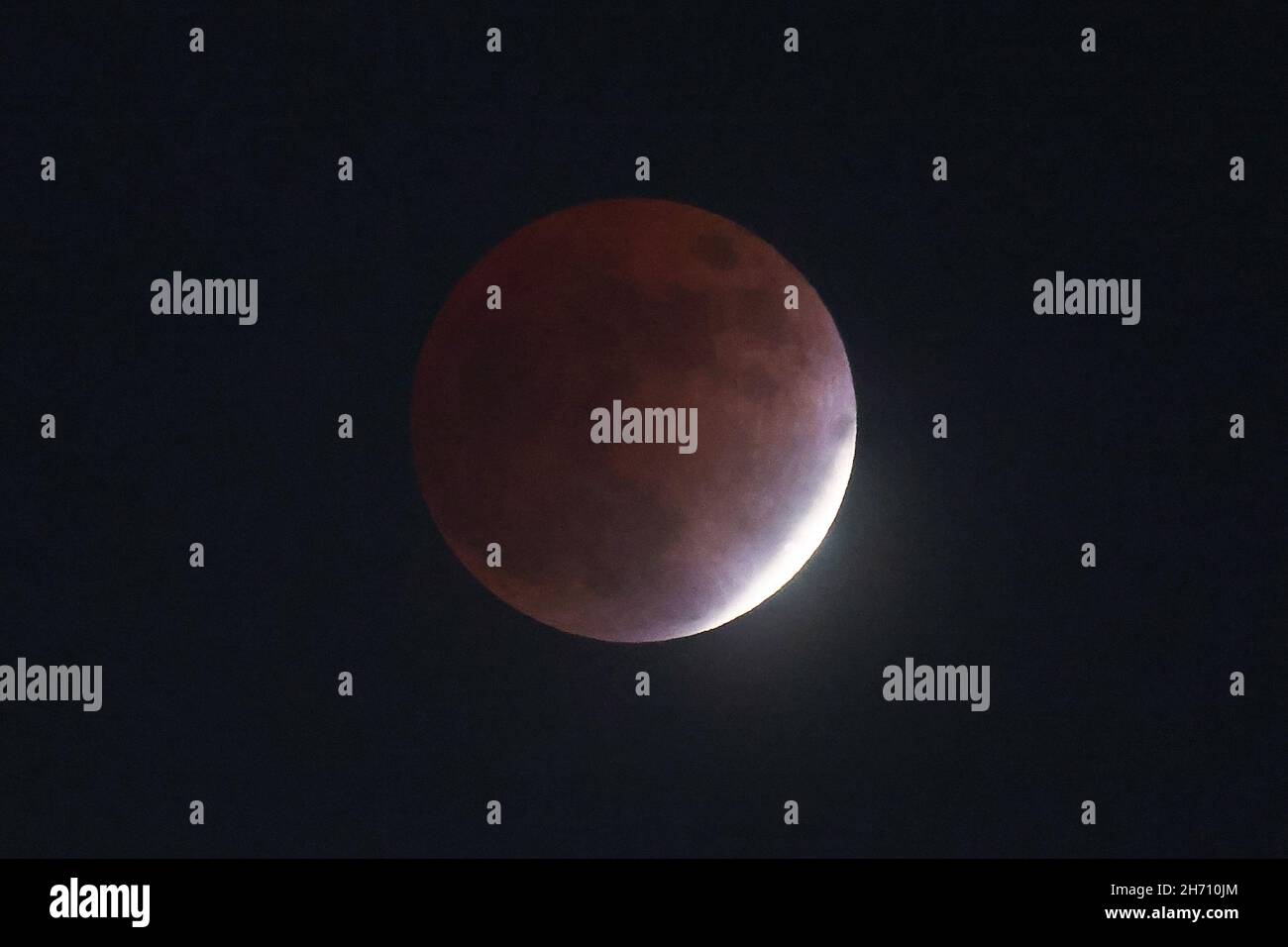 A near-total (partial) lunar eclipse visible from Tokyo. This is the ...