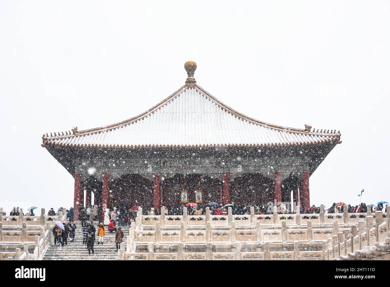 The heavy snow in Forbidden City, Beijing Stock Photo - Alamy