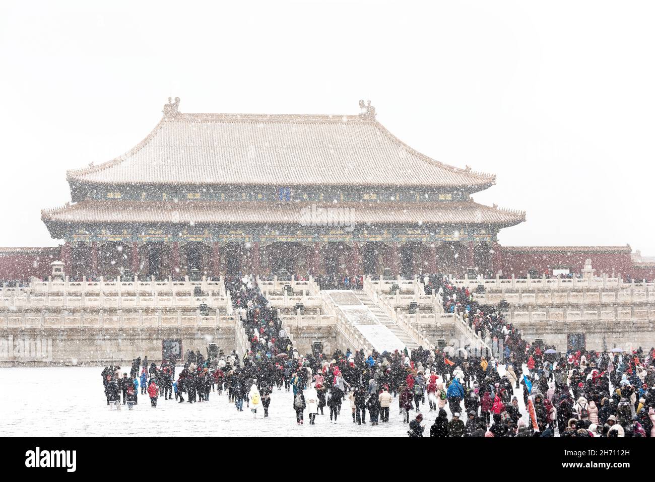 The heavy snow in Forbidden City, Beijing Stock Photo - Alamy