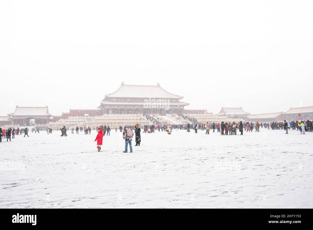 The heavy snow in Forbidden City, Beijing Stock Photo - Alamy