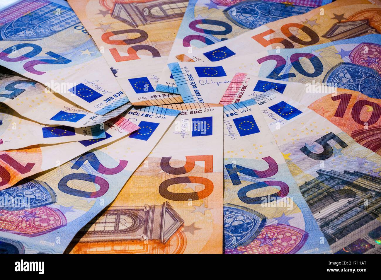 Euro money bank notes Stock Photo - Alamy