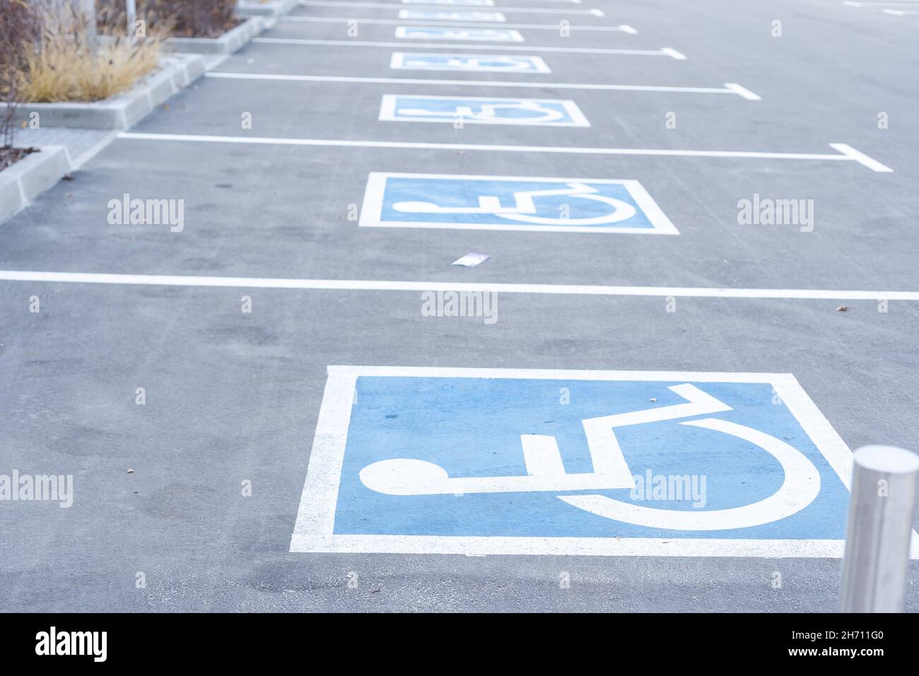 Handicapped Symbol Painted on a Parking Spot Stock Photo - Alamy