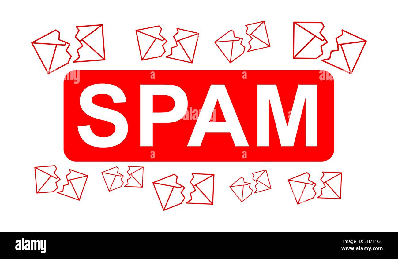 Illustration of a spam concept Stock Photo - Alamy