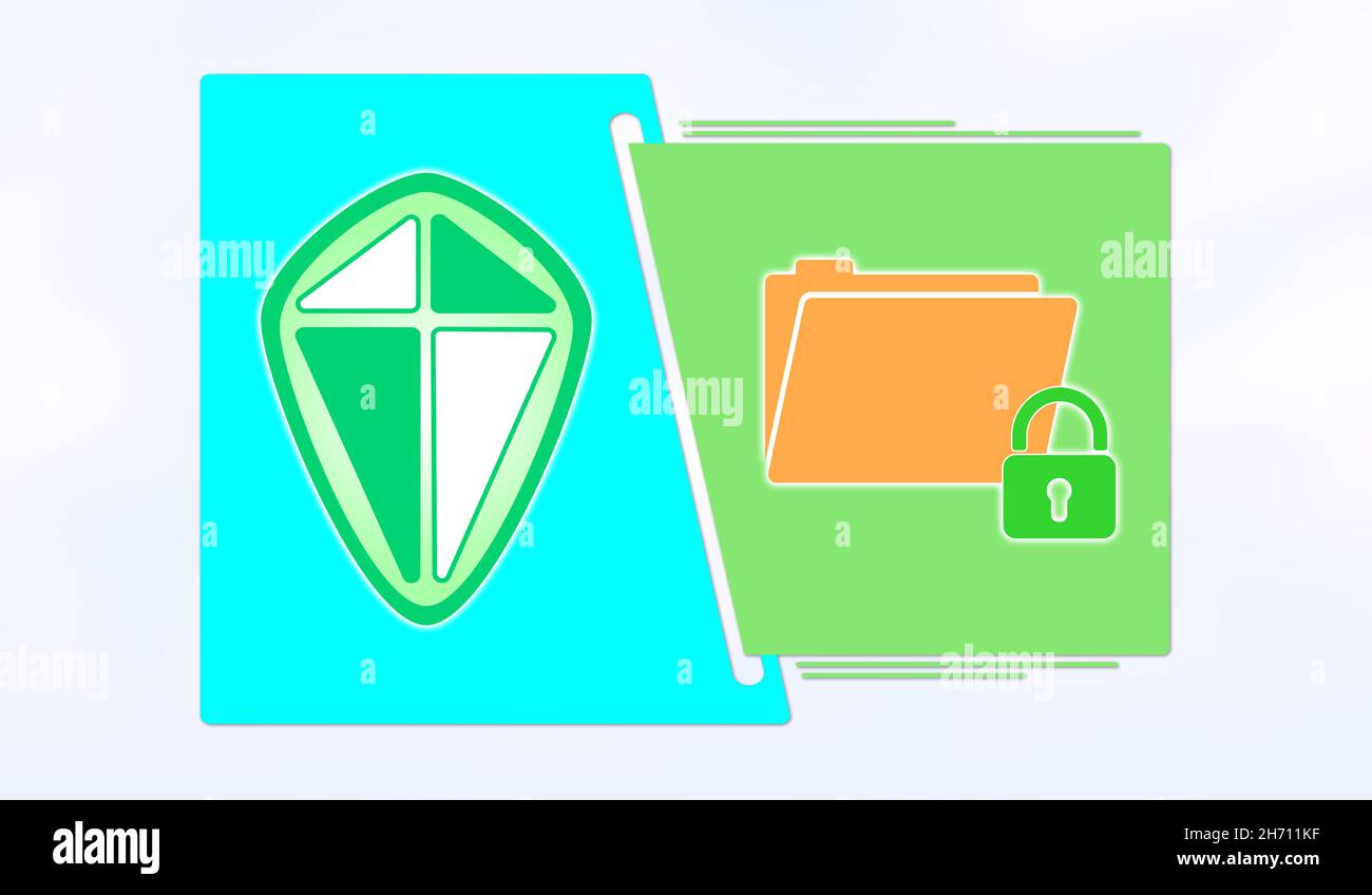 Illustration of a data protection concept Stock Photo - Alamy