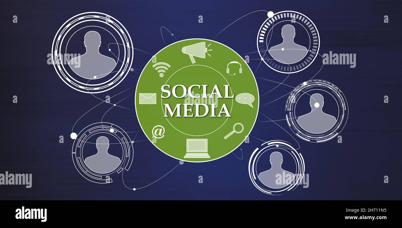 Illustration of a social media concept Stock Photo - Alamy