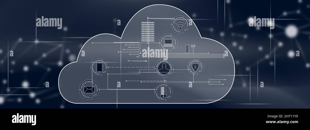 Illustration of a digital technology concept Stock Photo - Alamy