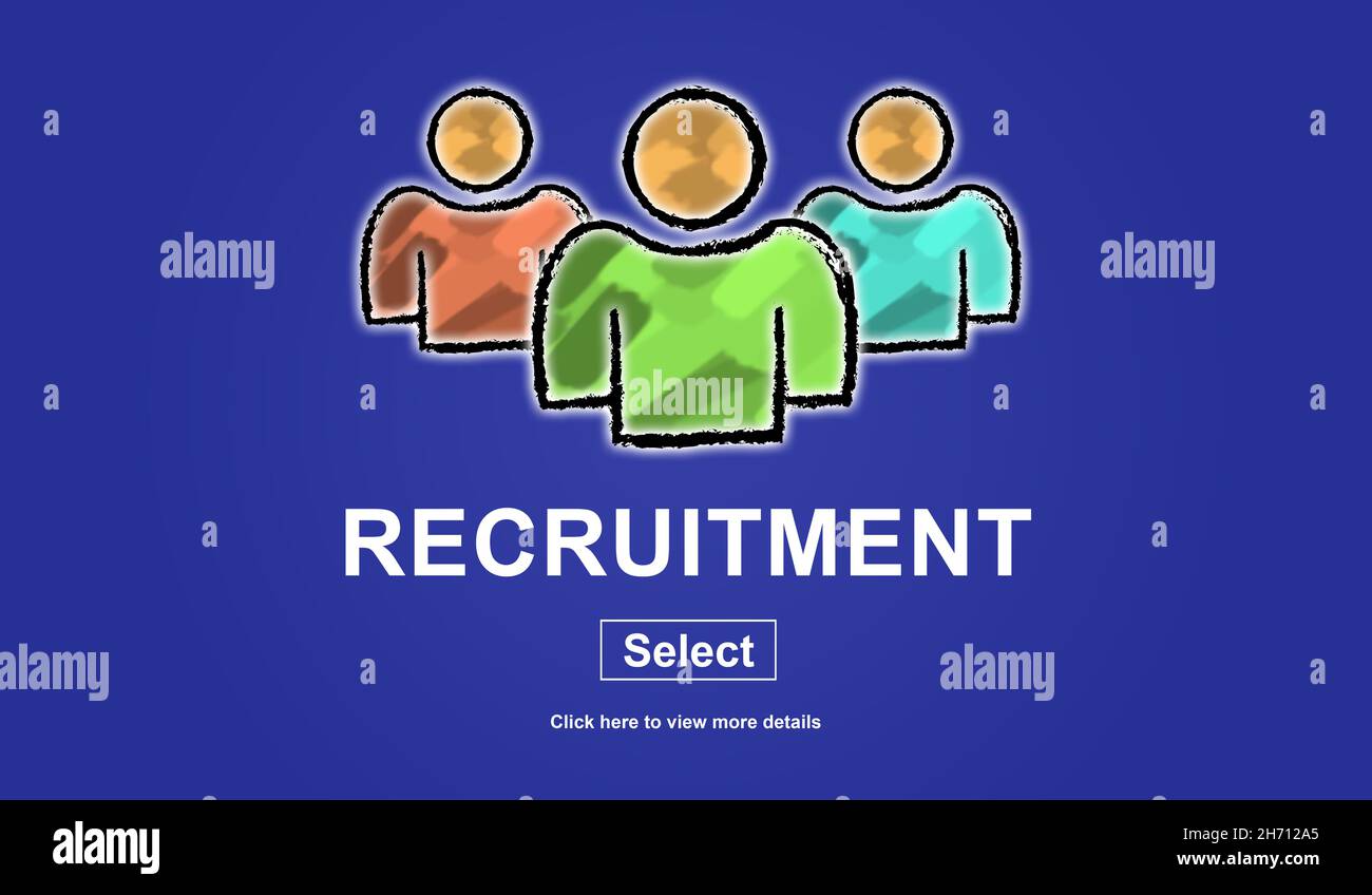 Illustration of a recruitment concept Stock Photo - Alamy