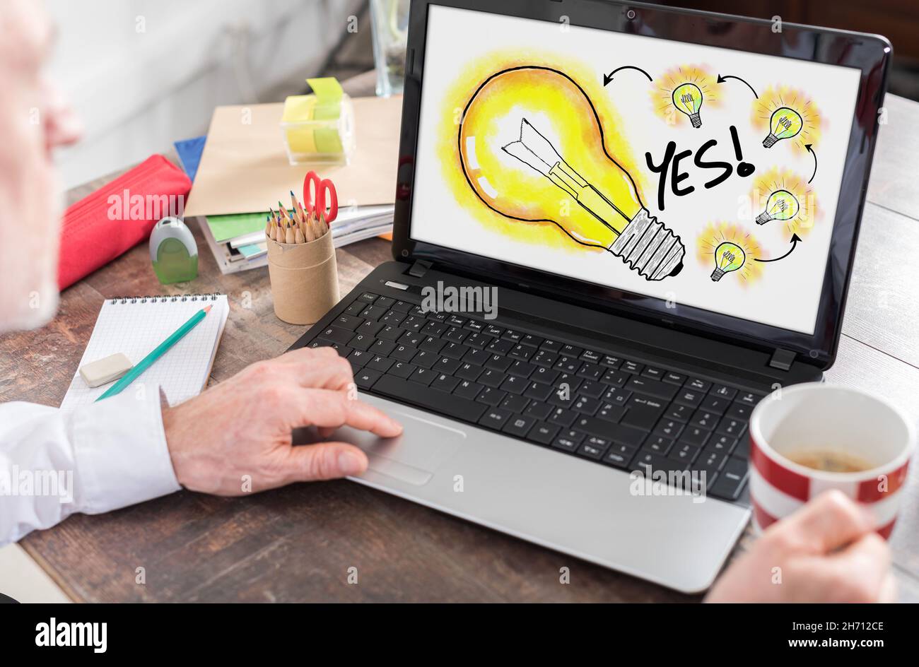 Ideas concept shown on a laptop screen Stock Photo - Alamy