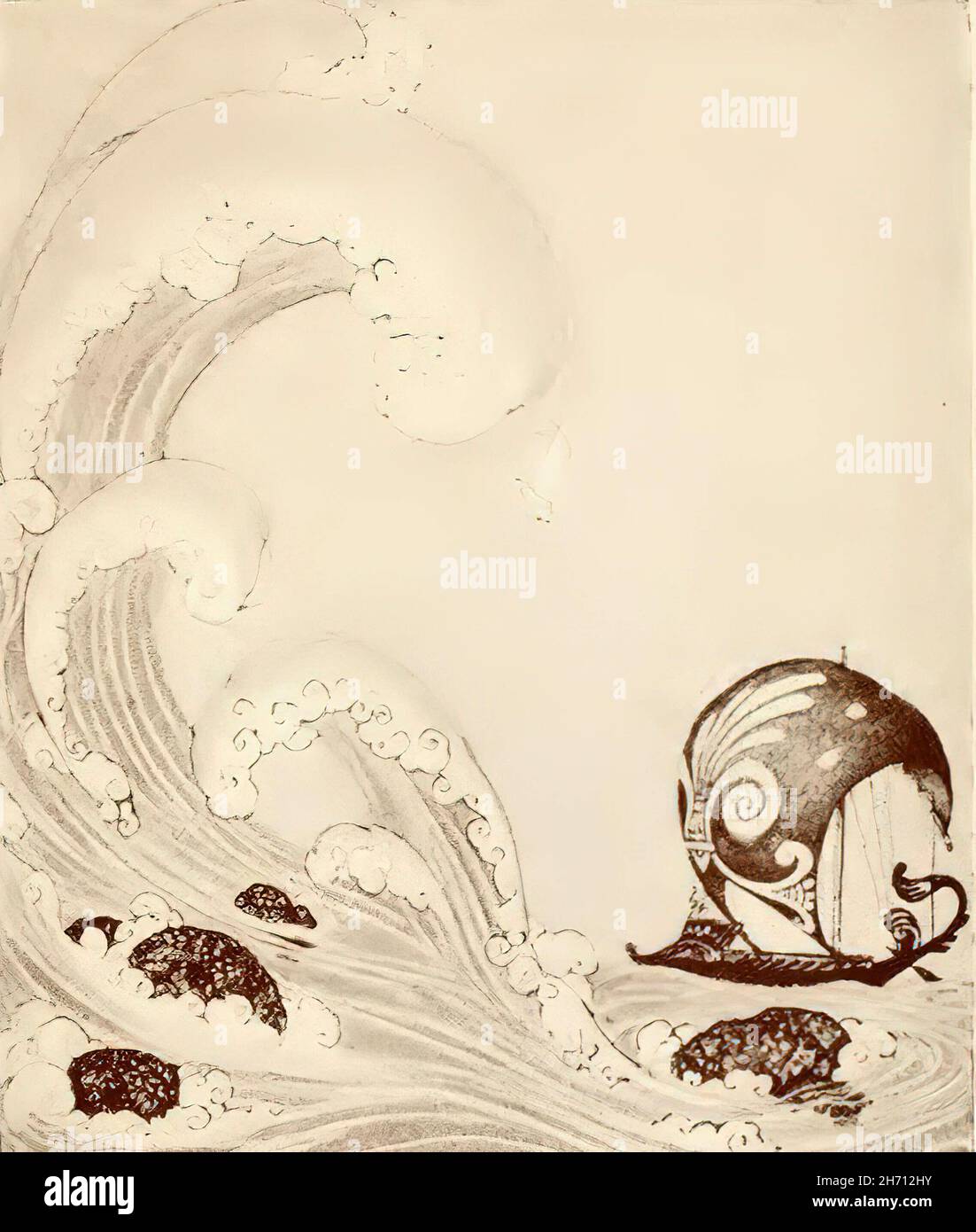 Illustration of the Voyage to Colchis Stock Photo - Alamy