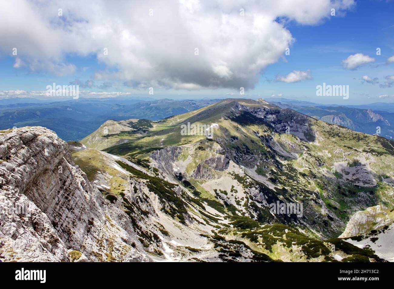 Ridge of Volujak mountain in Bosnia and Herzegovina at the border with ...