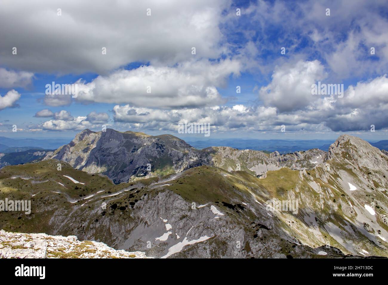 Maglic, Trnovacki Durmitor, and Trzivka peaks, the border between ...