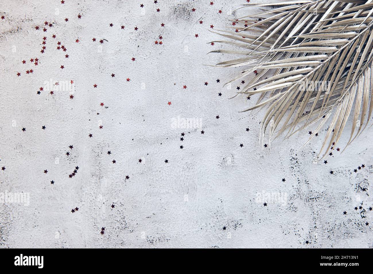 Shiny tropical palm leaf shadows on white grey ceramic beton wall ...