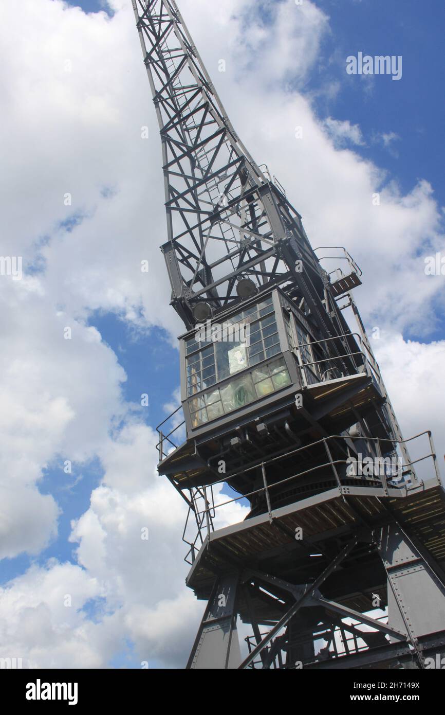 Dockyard crane at Bristol Floating Harbour Stock Photo - Alamy