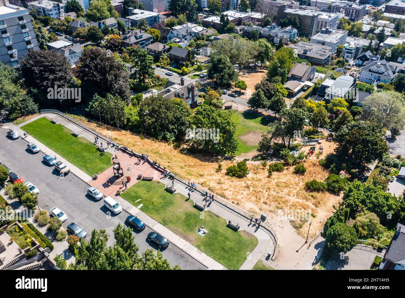 Kerry Park, Queen Anne neighborhood in Seattle, Washington, USA Stock ...