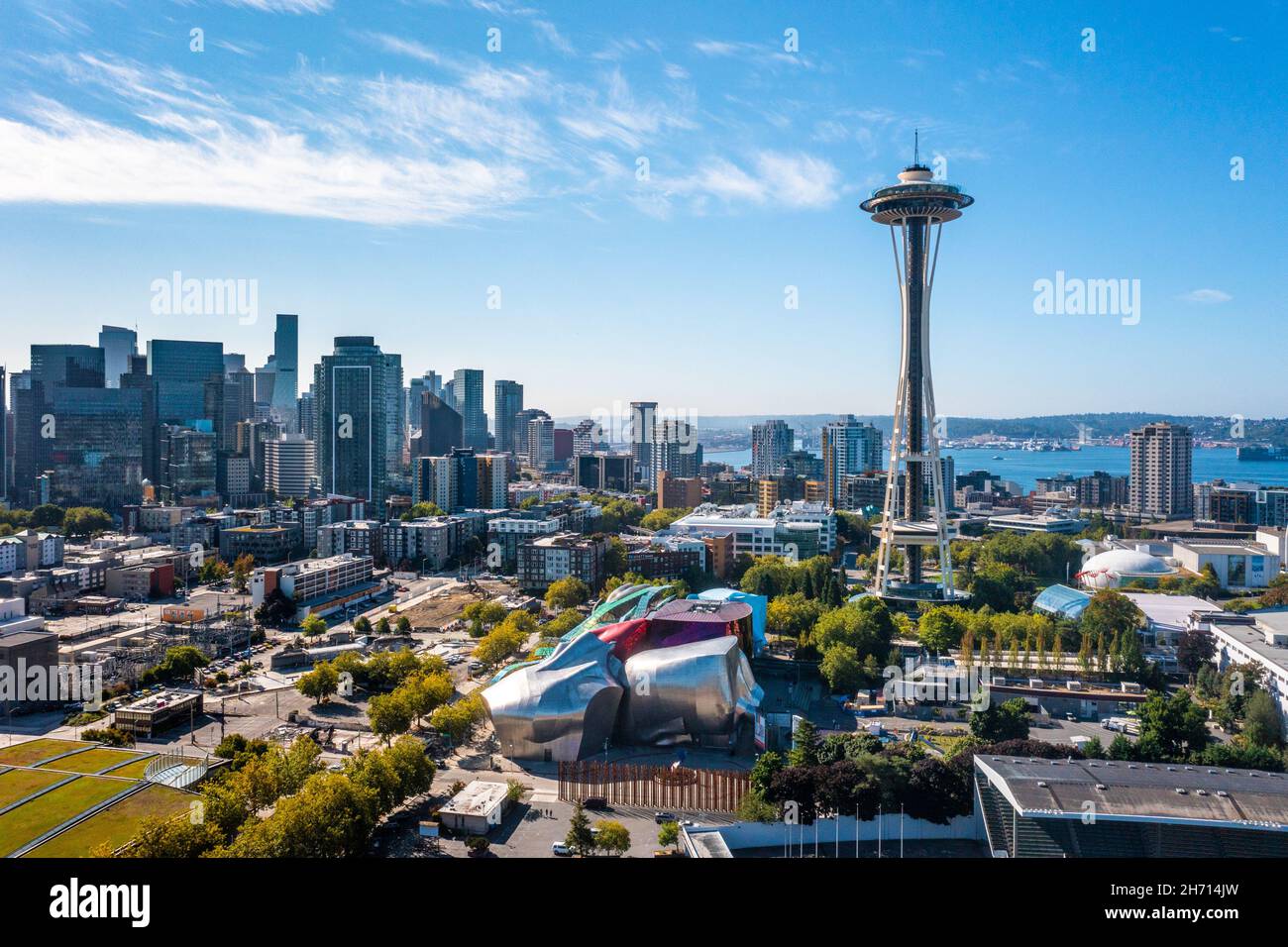 Seattle needle aerial hi-res stock photography and images - Alamy