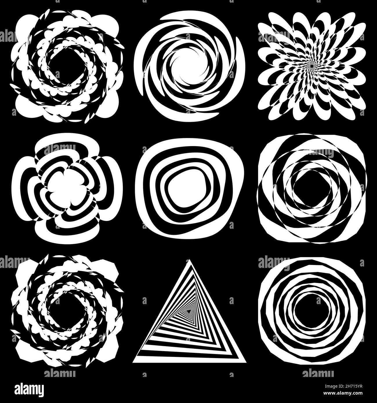 Abstract op-art element. Optical, visual art, artistic element ...