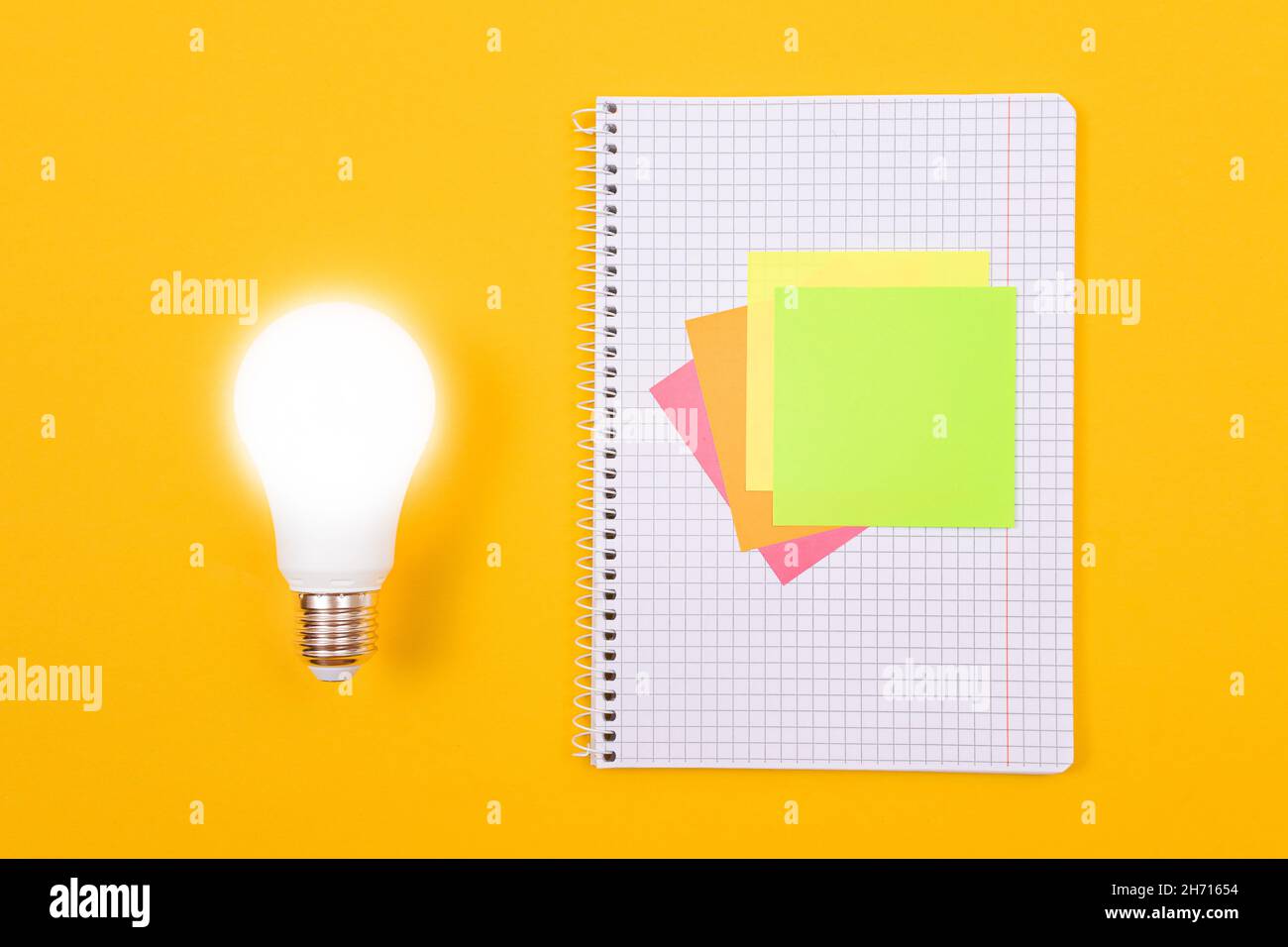 An Idea Concept - Glowing Power Saving Lamp and A Notepad with Sticky ...