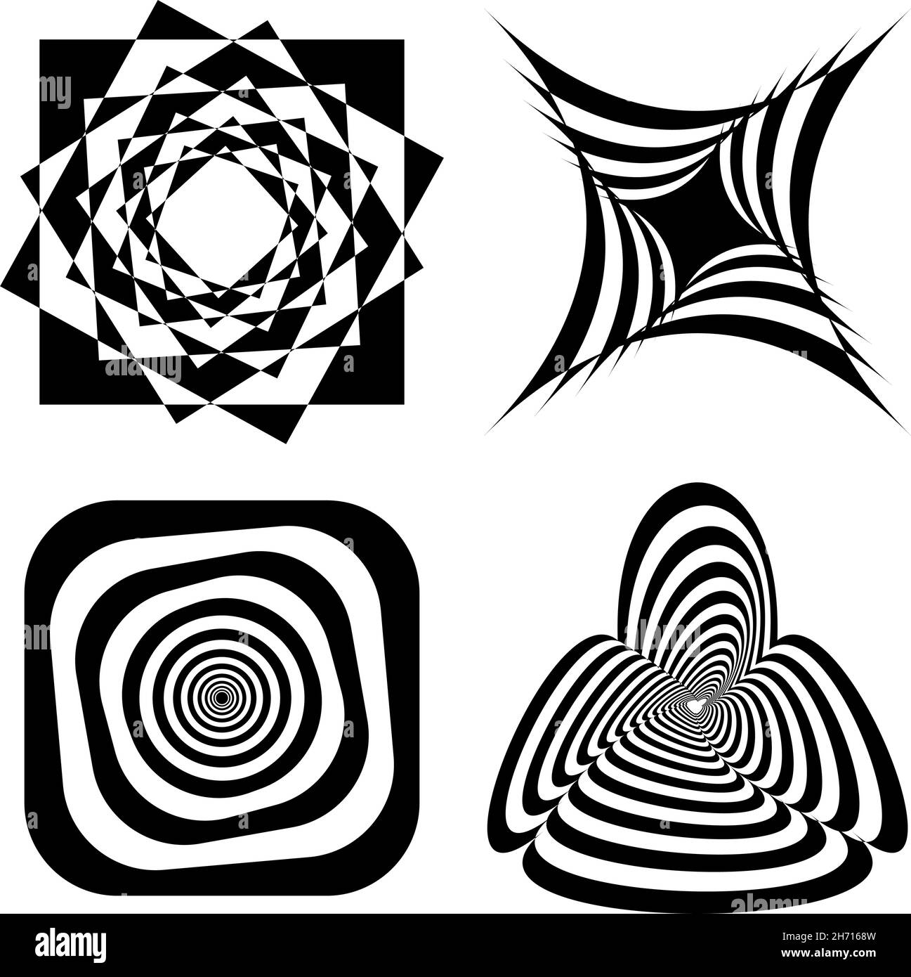 Abstract op-art element. Optical, visual art, artistic element ...