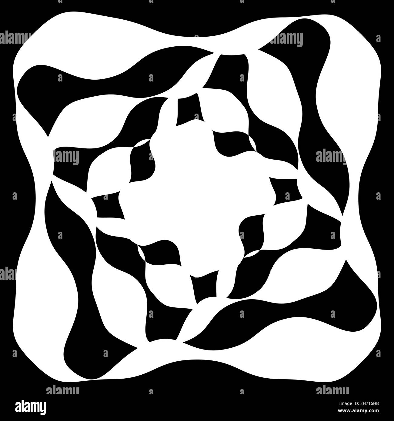 Abstract op-art element. Optical, visual art, artistic element ...