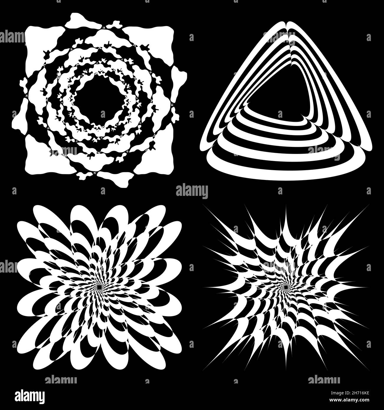 Abstract op-art element. Optical, visual art, artistic element ...