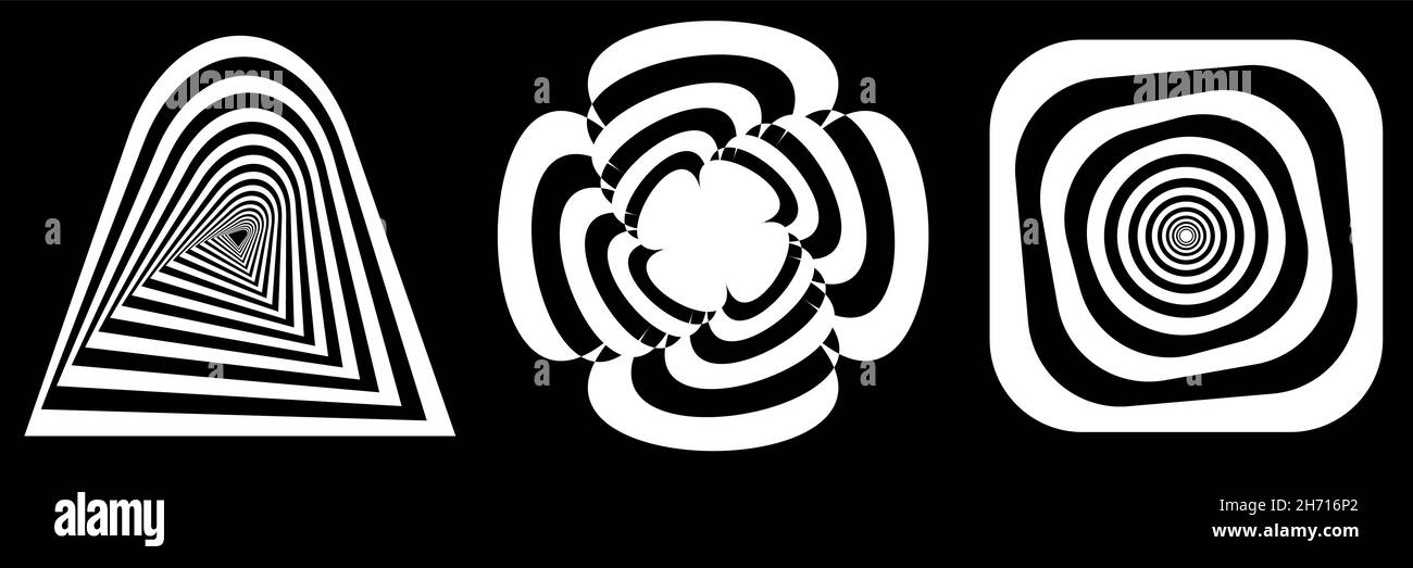 Abstract op-art element. Optical, visual art, artistic element ...