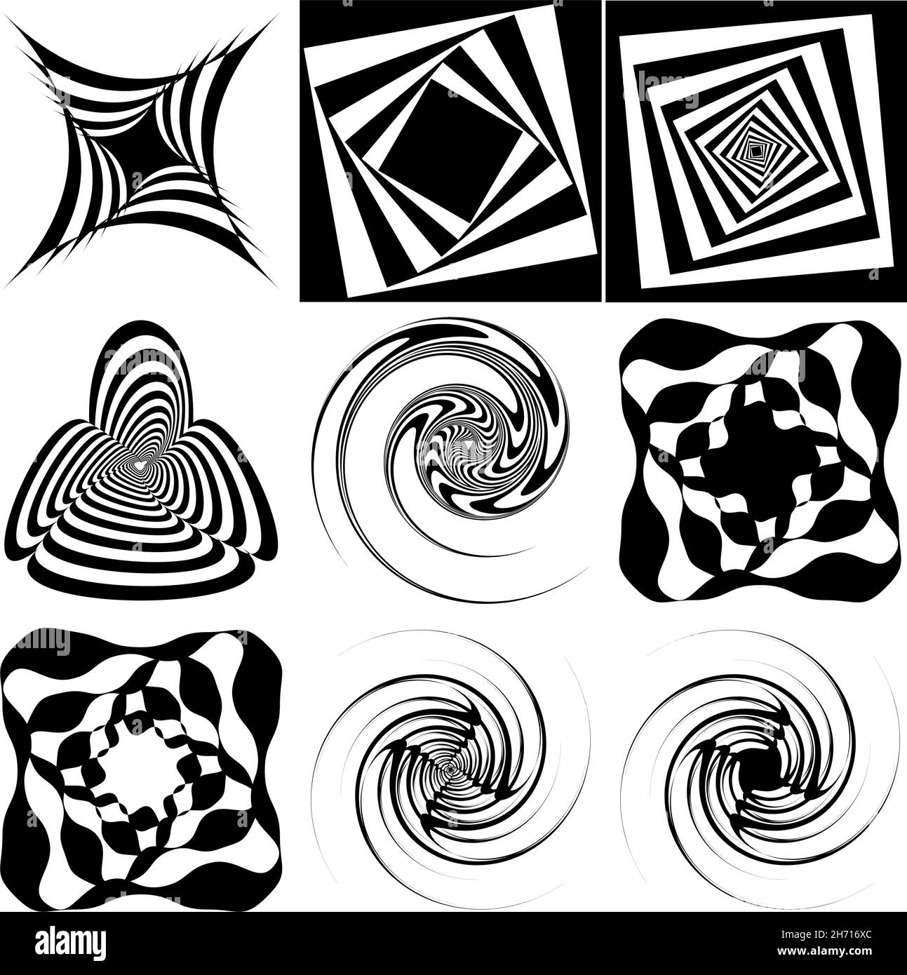Abstract op-art element. Optical, visual art, artistic element ...