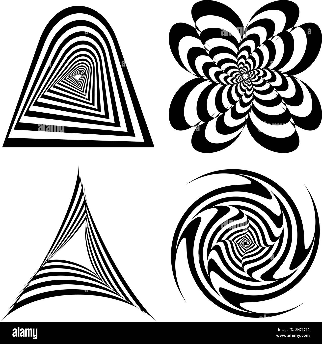 Abstract op-art element. Optical, visual art, artistic element ...