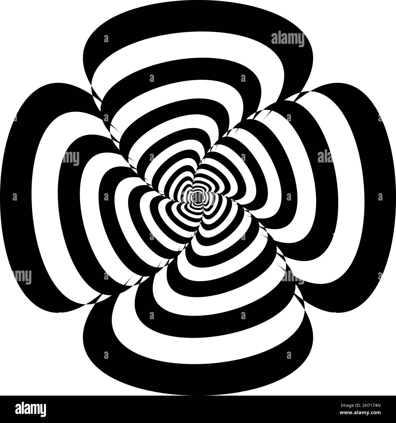 Abstract op-art element. Optical, visual art, artistic element ...