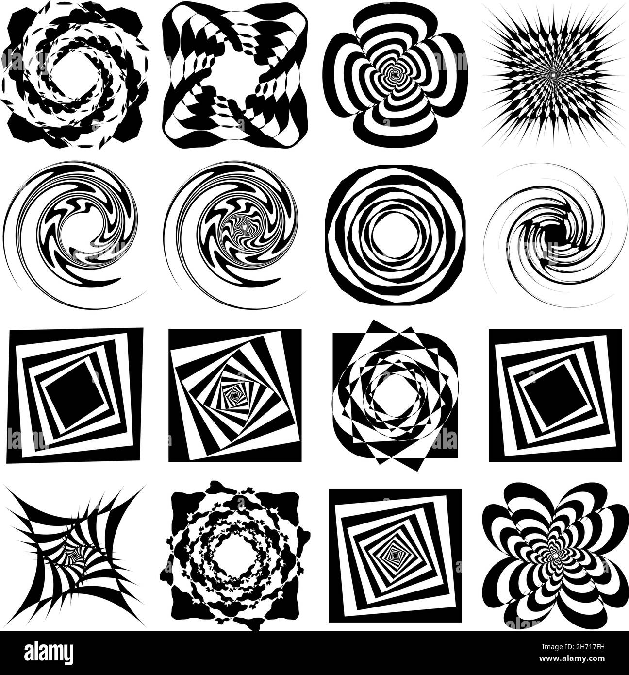 Abstract op-art element. Optical, visual art, artistic element ...