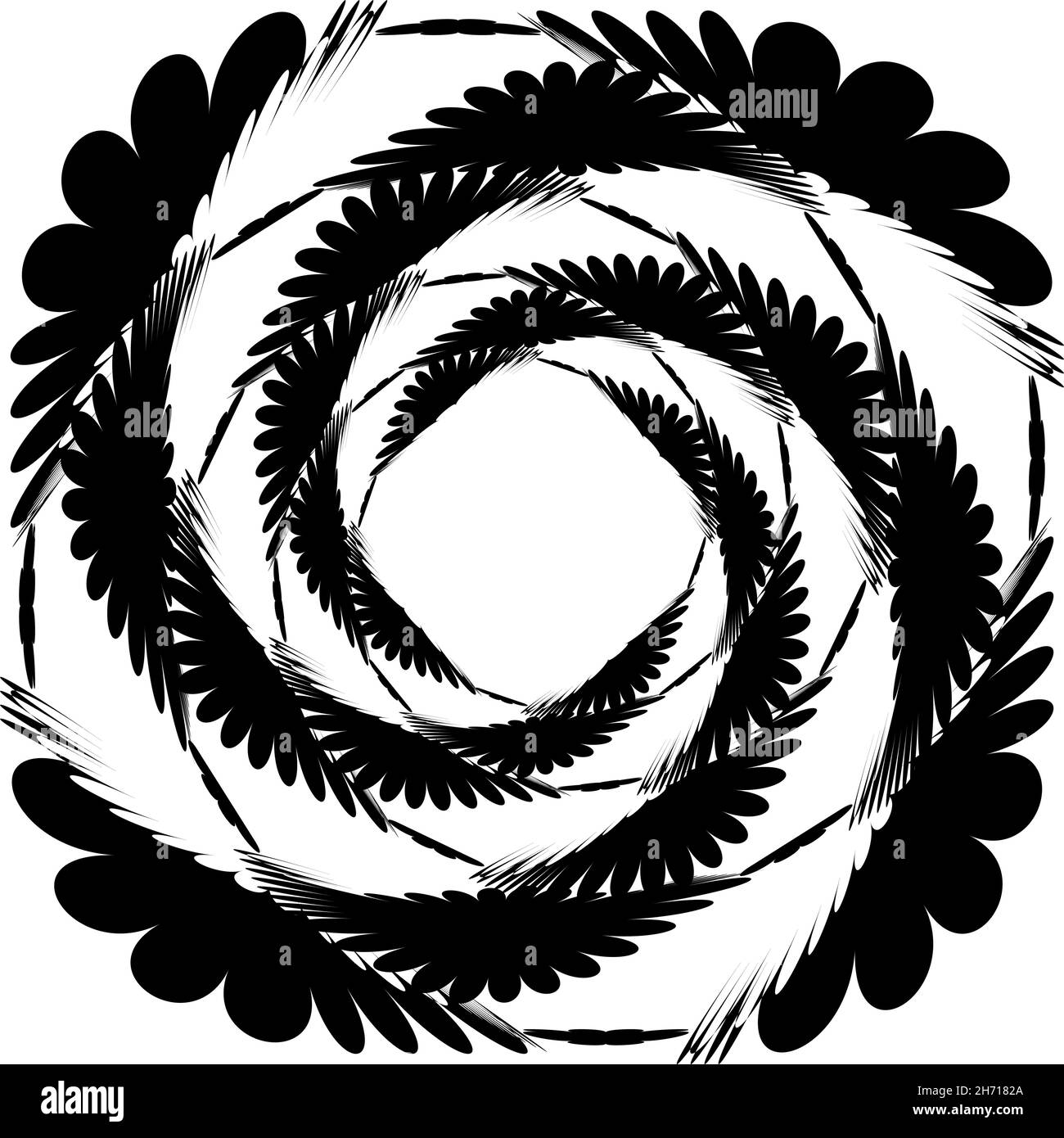 Abstract op-art element. Optical, visual art, artistic element ...