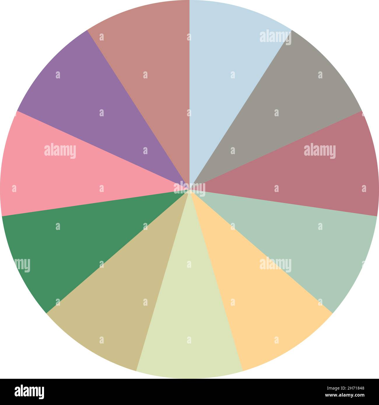 Pie chart, Pie graph, circular, circle diagram from series with 2 to 65 ...