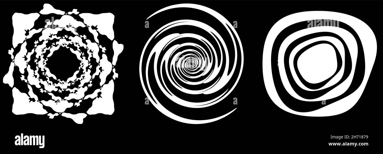 Abstract op-art element. Optical, visual art, artistic element ...