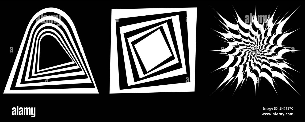 Abstract op-art element. Optical, visual art, artistic element ...