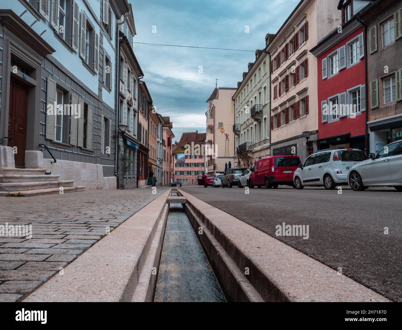 Delemont, Switzerland - October 19, 2021: Delemont is the capital of ...