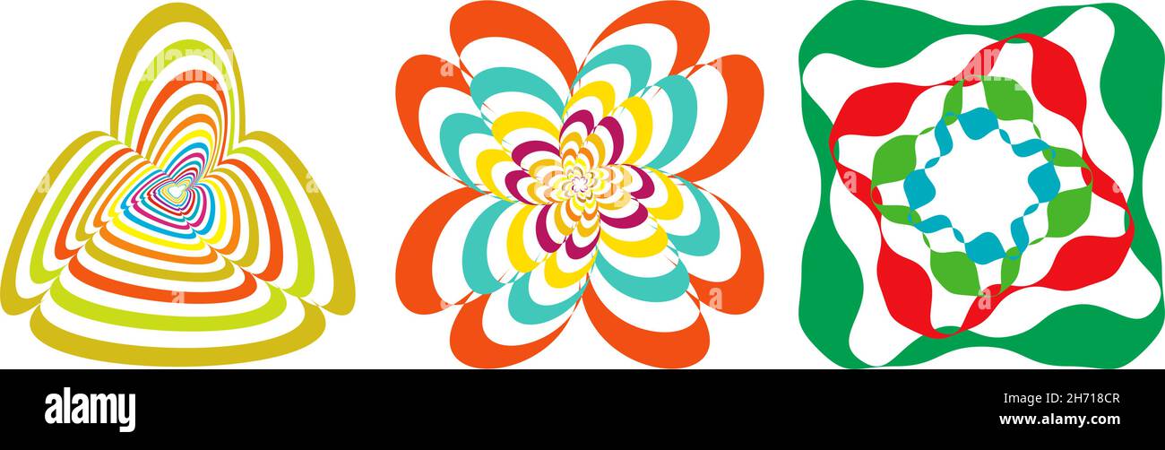 Abstract op-art element. Optical, visual art, artistic element ...