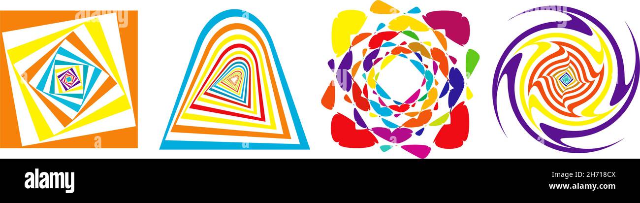 Abstract op-art element. Optical, visual art, artistic element ...