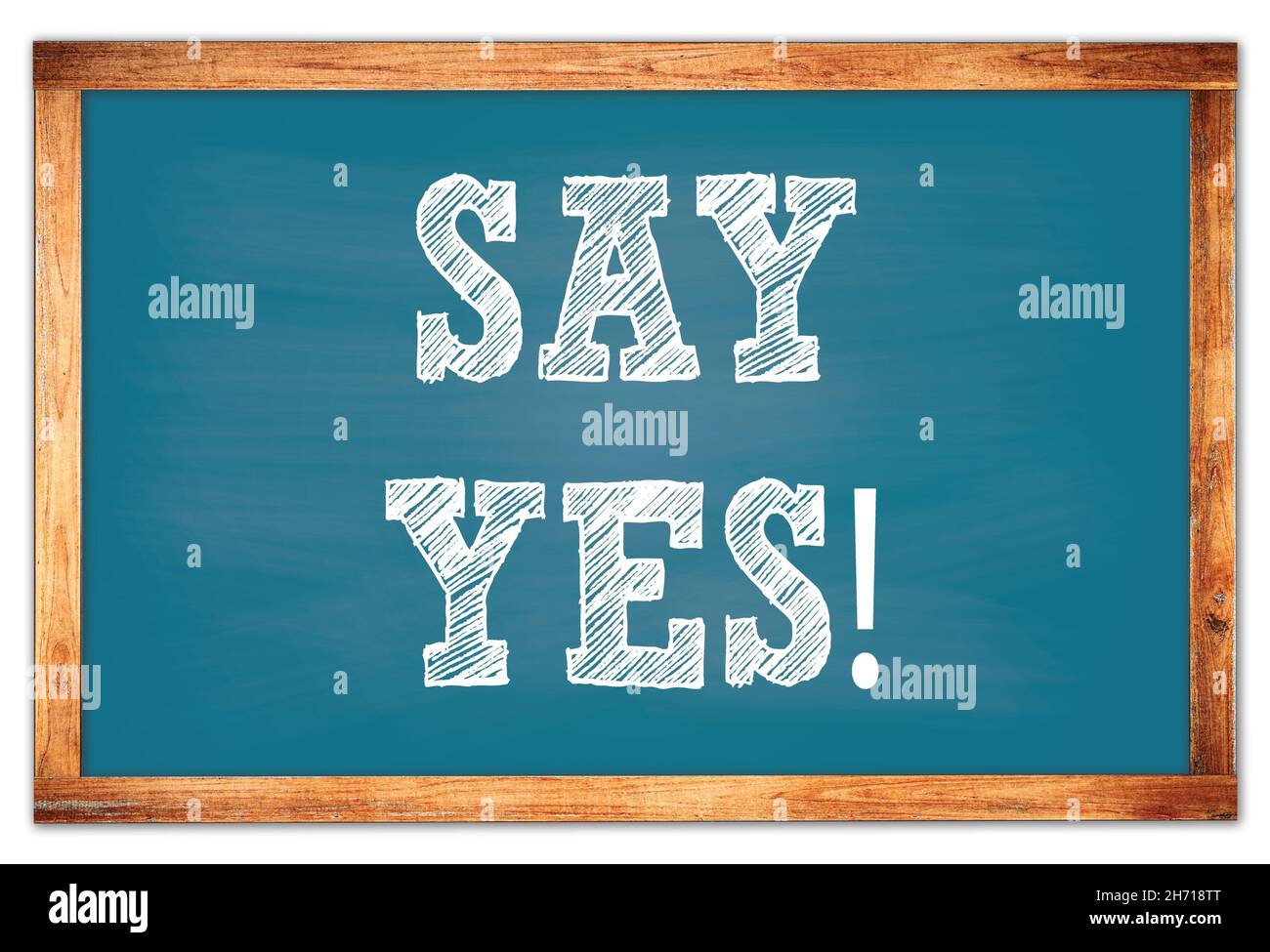 Yes word on blackboard hi-res stock photography and images - Alamy