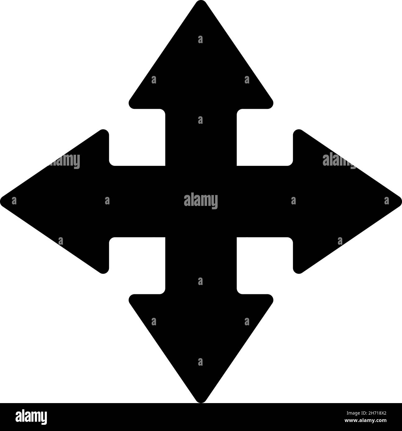 4-way arrows, pointers, cursors shapes - stock vector illustration ...