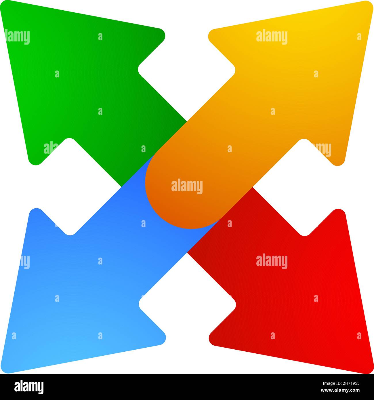 4-way arrows, pointers, cursors shapes - stock vector illustration ...