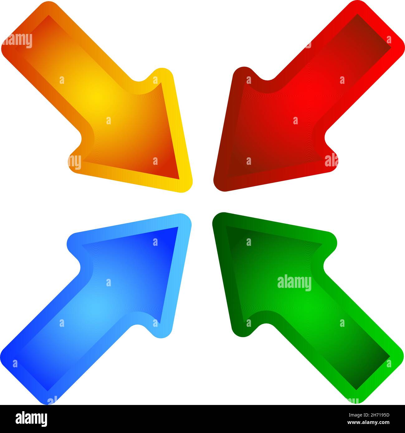 4-way arrows, pointers, cursors shapes - stock vector illustration ...