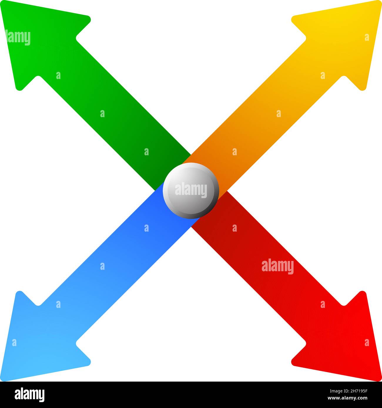 4-way arrows, pointers, cursors shapes - stock vector illustration ...