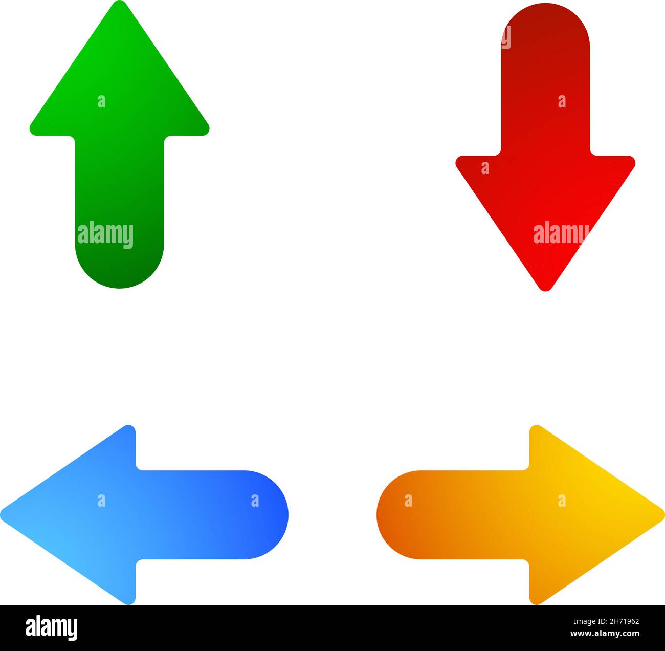 4-way arrows, pointers, cursors shapes - stock vector illustration ...