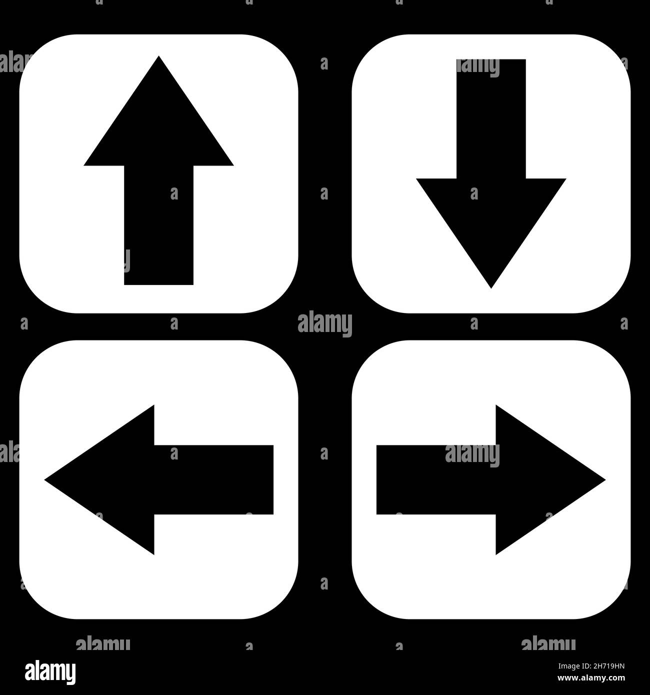 4-way arrows, pointers, cursors shapes - stock vector illustration ...