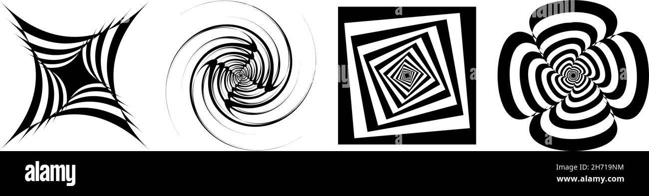 Abstract op-art element. Optical, visual art, artistic element ...